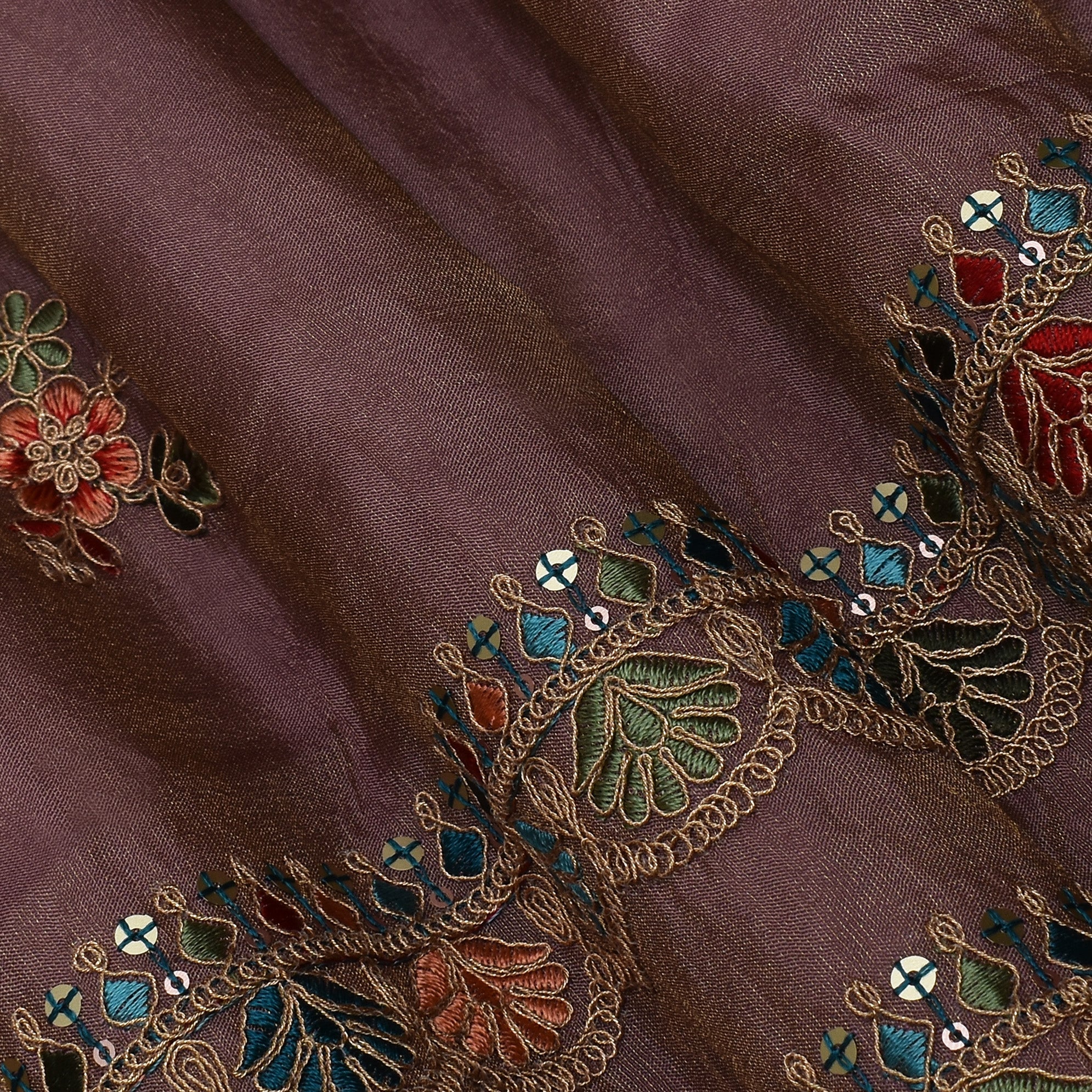 Onion Color Tissue Booti Embroidery Fabric – KC Creations