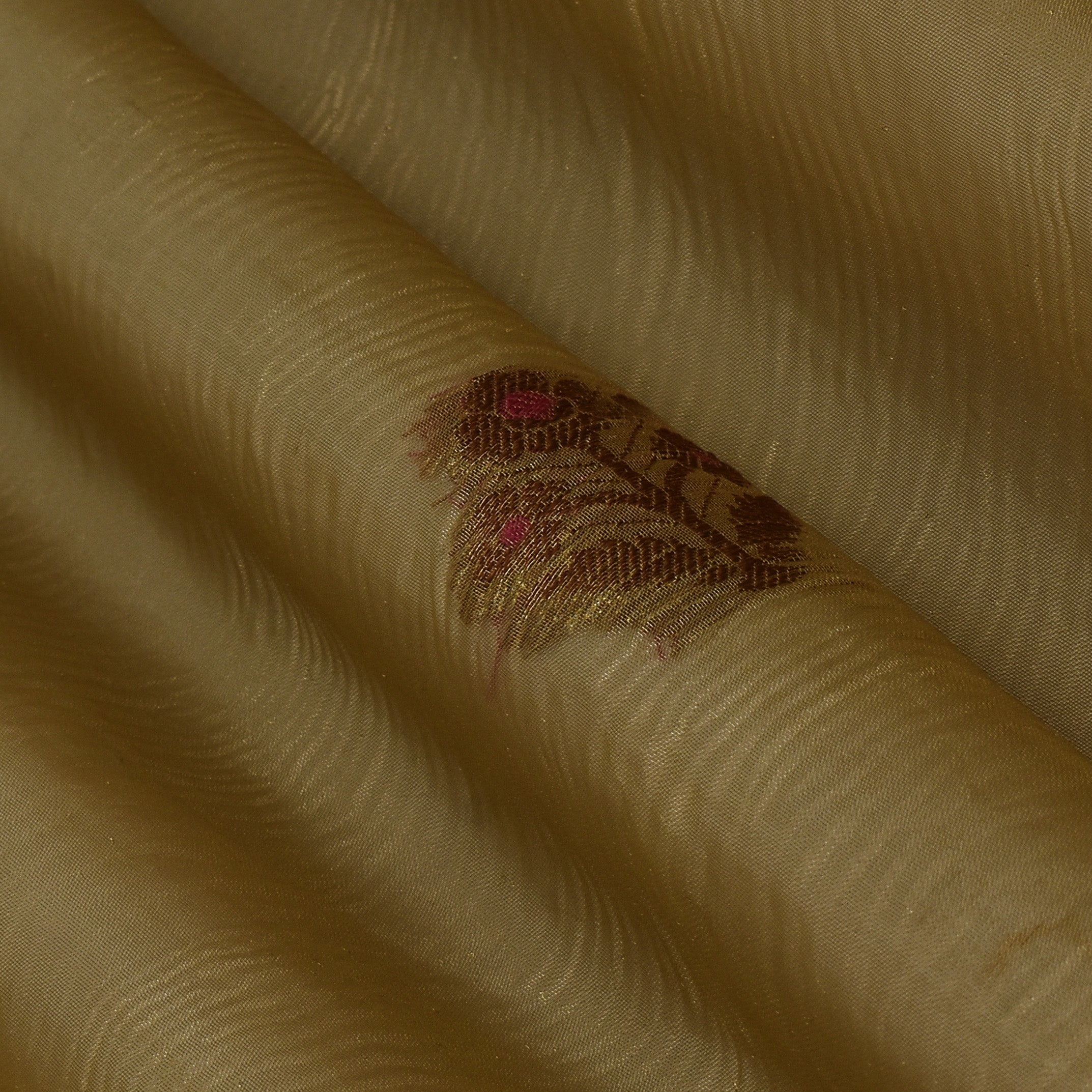 Dark Sand Color Crush Tissue Boota Fabric – KC Creations