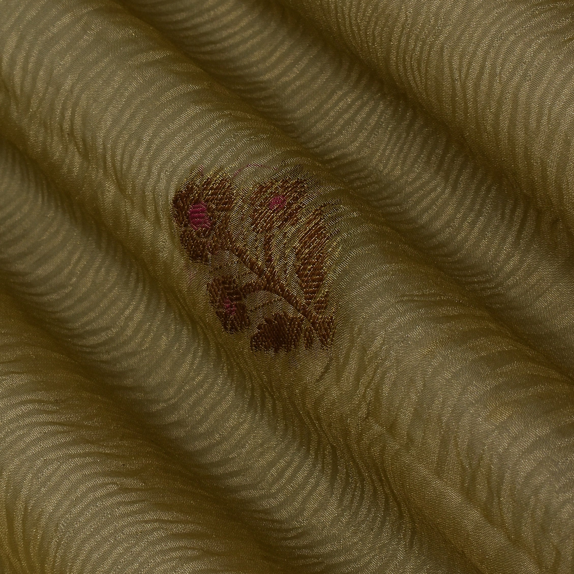 Dirt Brown Color Crush Tissue Boota Fabric – KC Creations