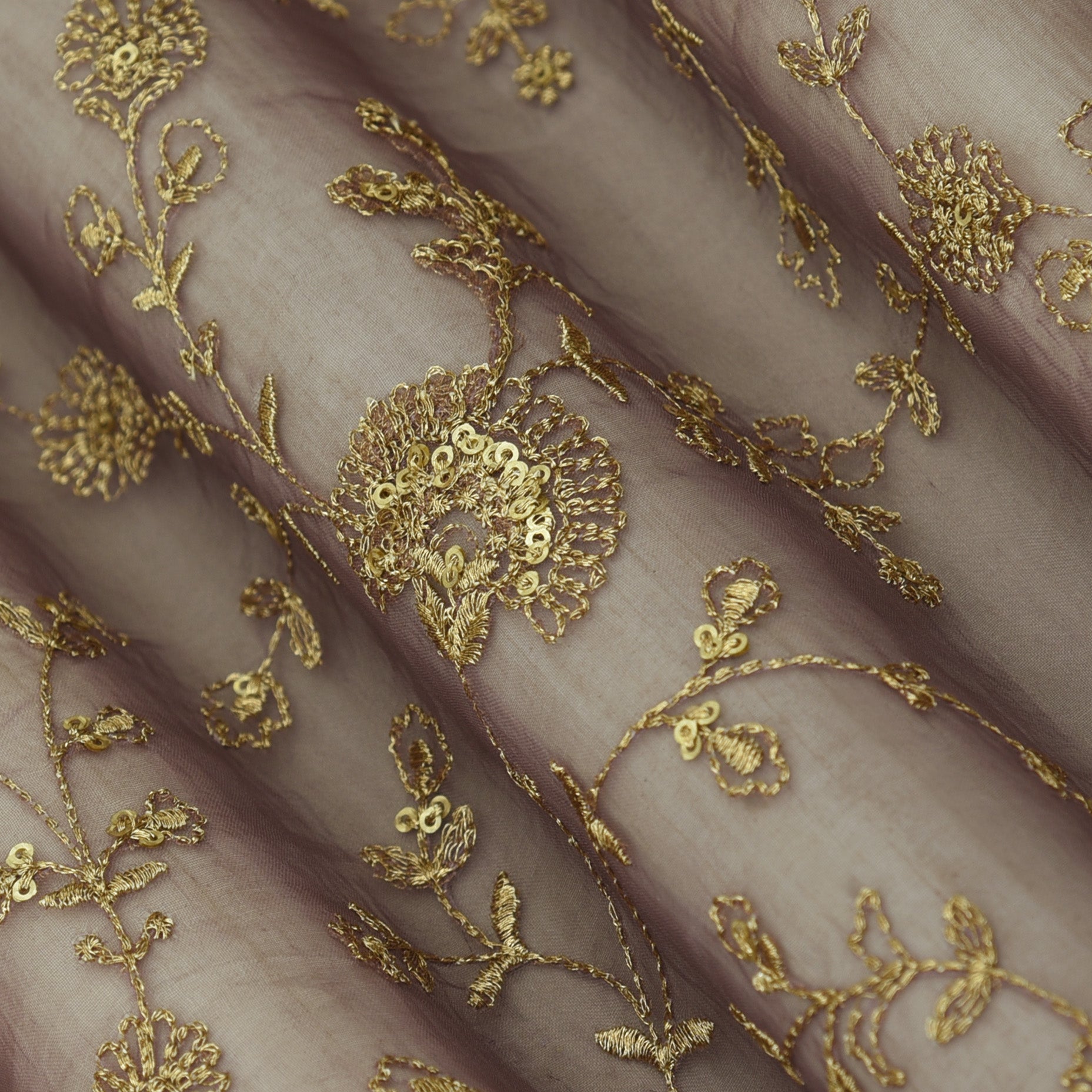 Mouse Grey Color Organza Embroidery Fabric – KC Creations