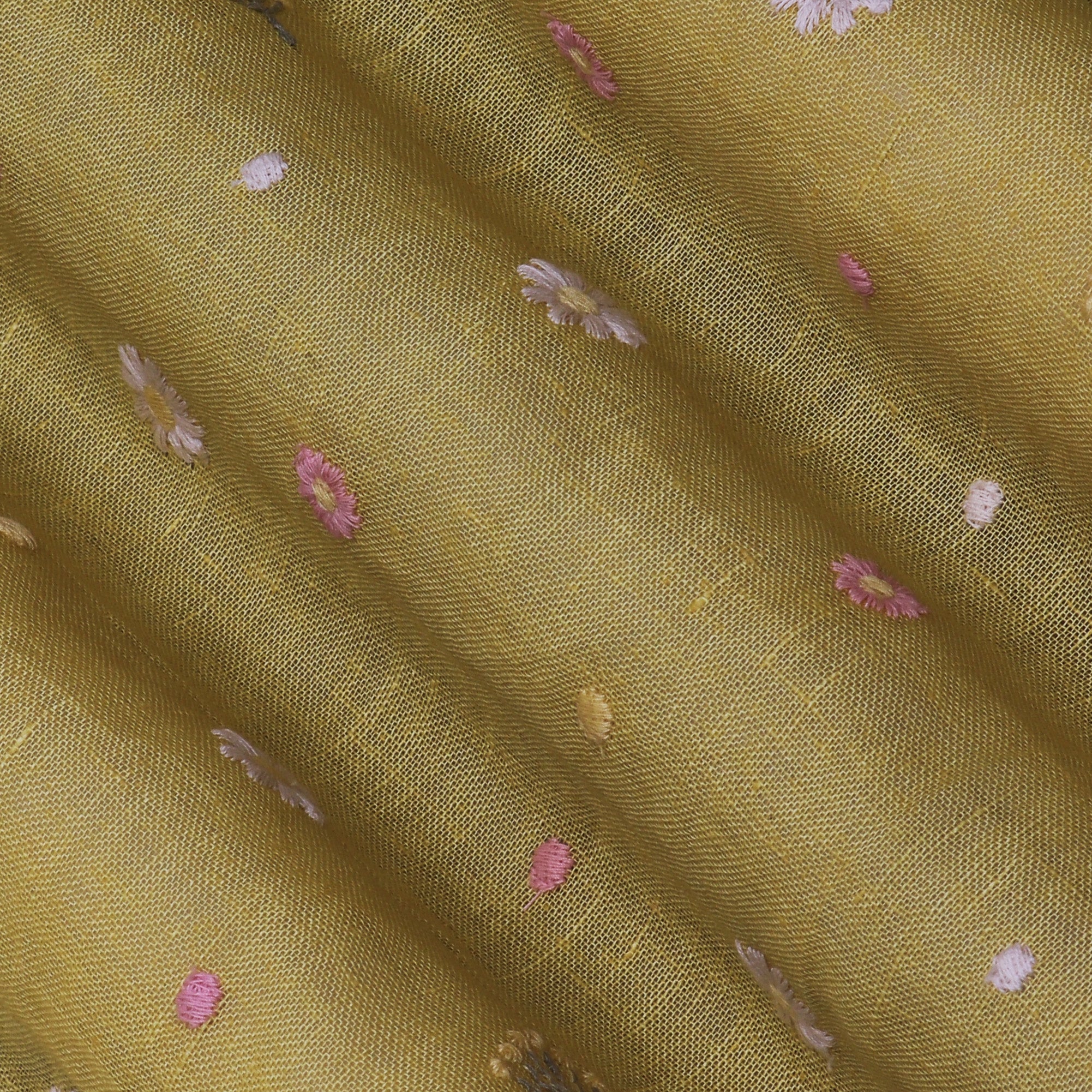 Mustard Color Linen Booti Fabric – KC Creations