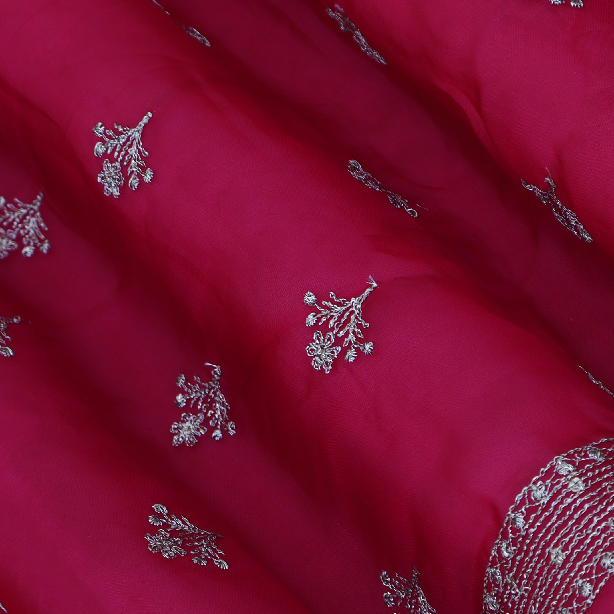 Rani Color Organza Booti Fabric – KC Creations