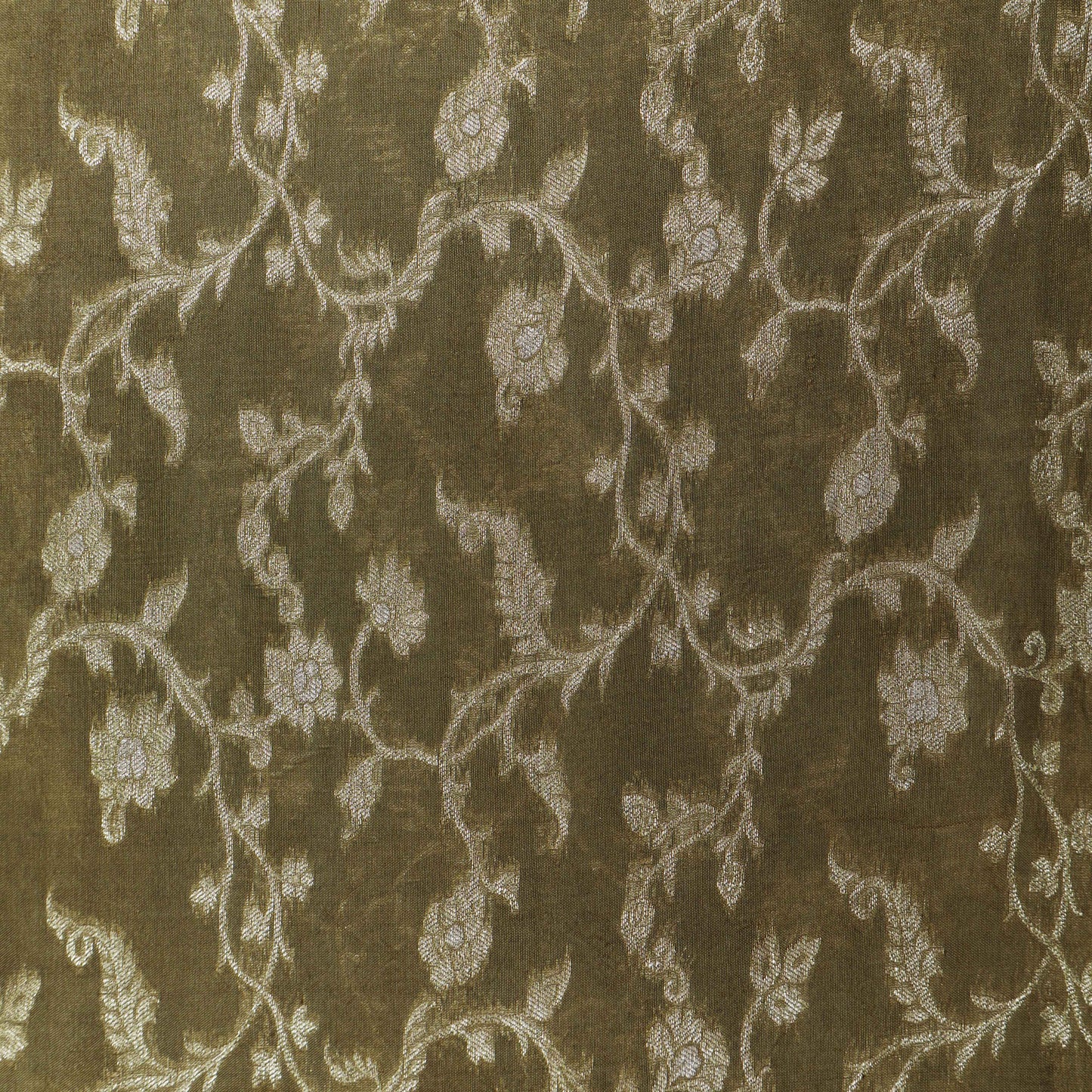 Mehndi Green Color Brocade Fabric – KC Creations