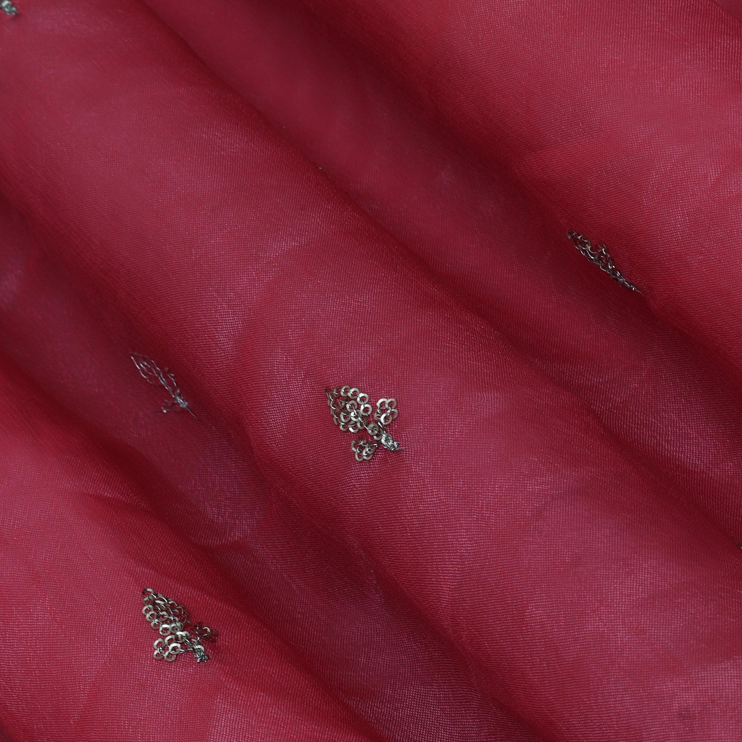 Gajri Color Chinon Embroidery Fabric – KC Creations