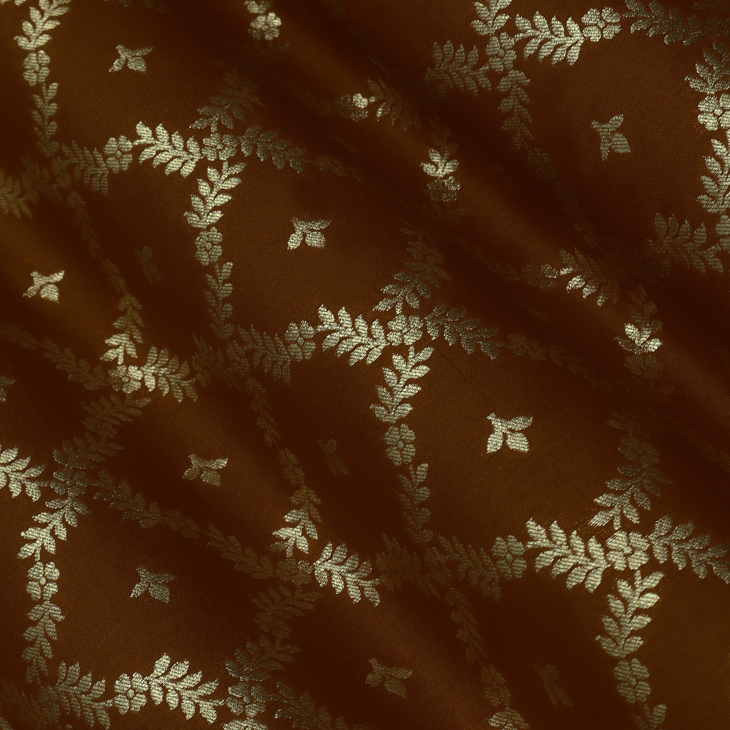 Rust Color Brocade Fabric – KC Creations