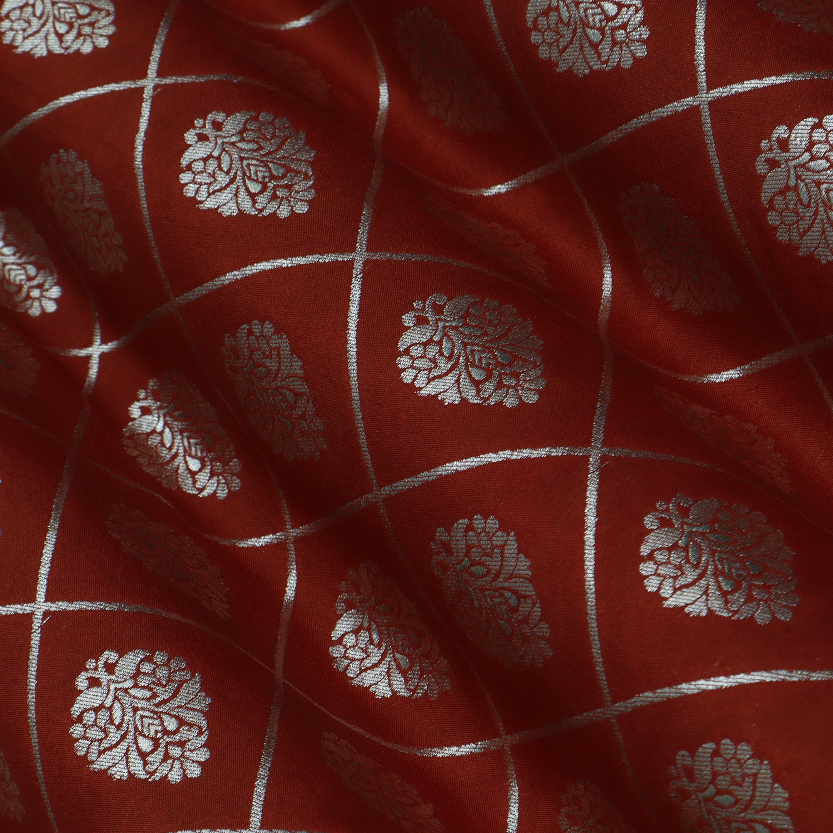 Rust Color Brocade Fabric – KC Creations