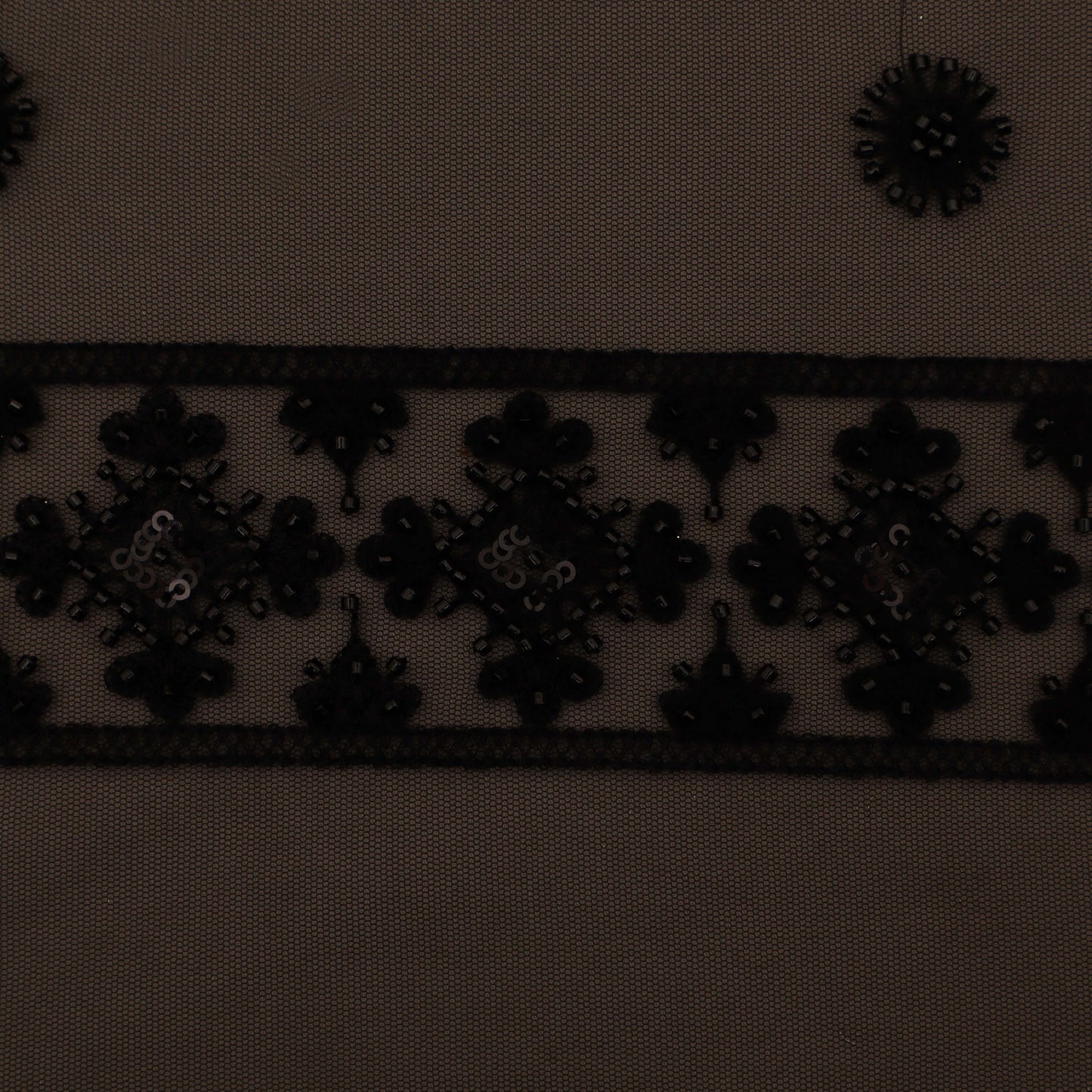 Black Color Net Embroidery Fabric – KC Creations