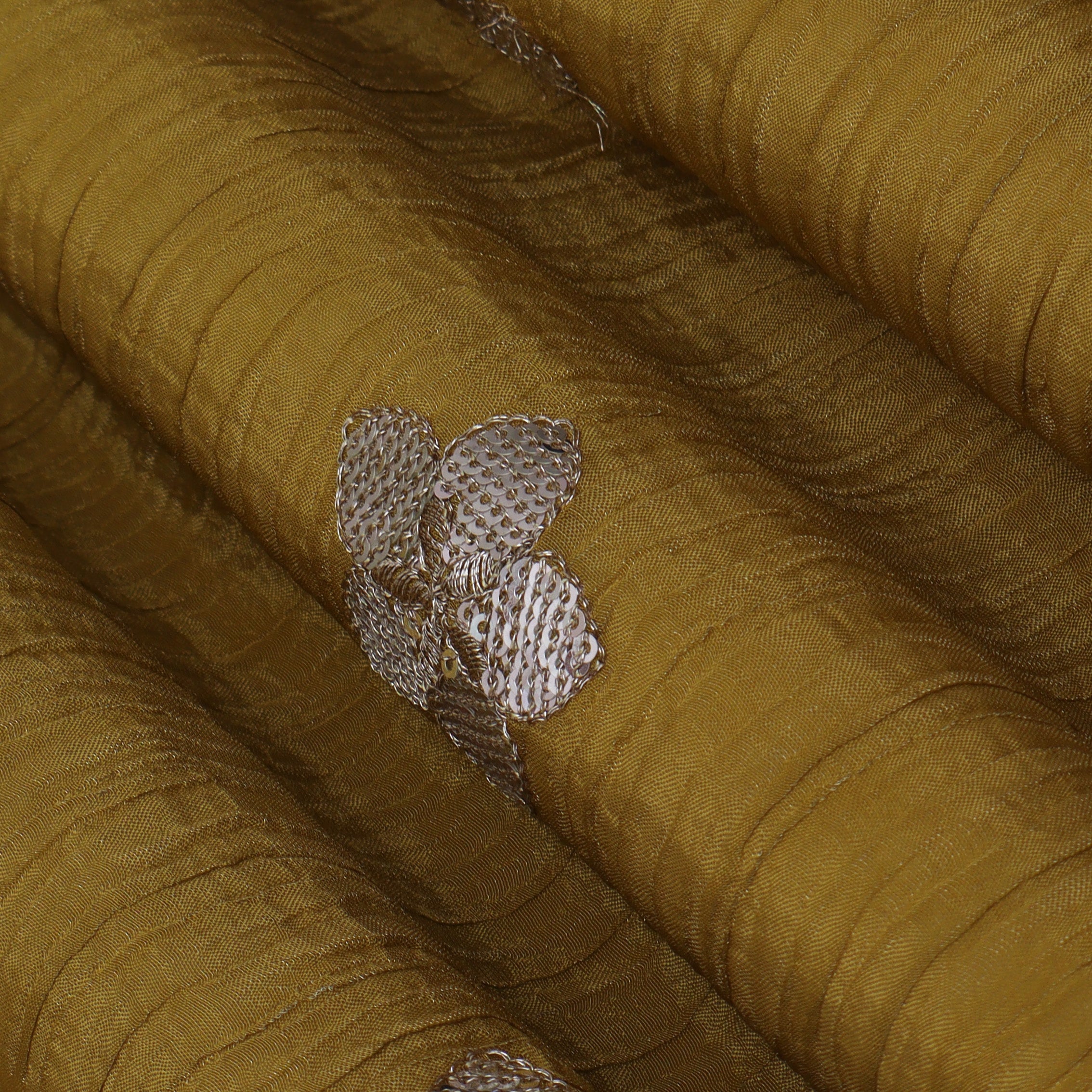 Mustard Color Crush Tissue Boota Fabric – KC Creations