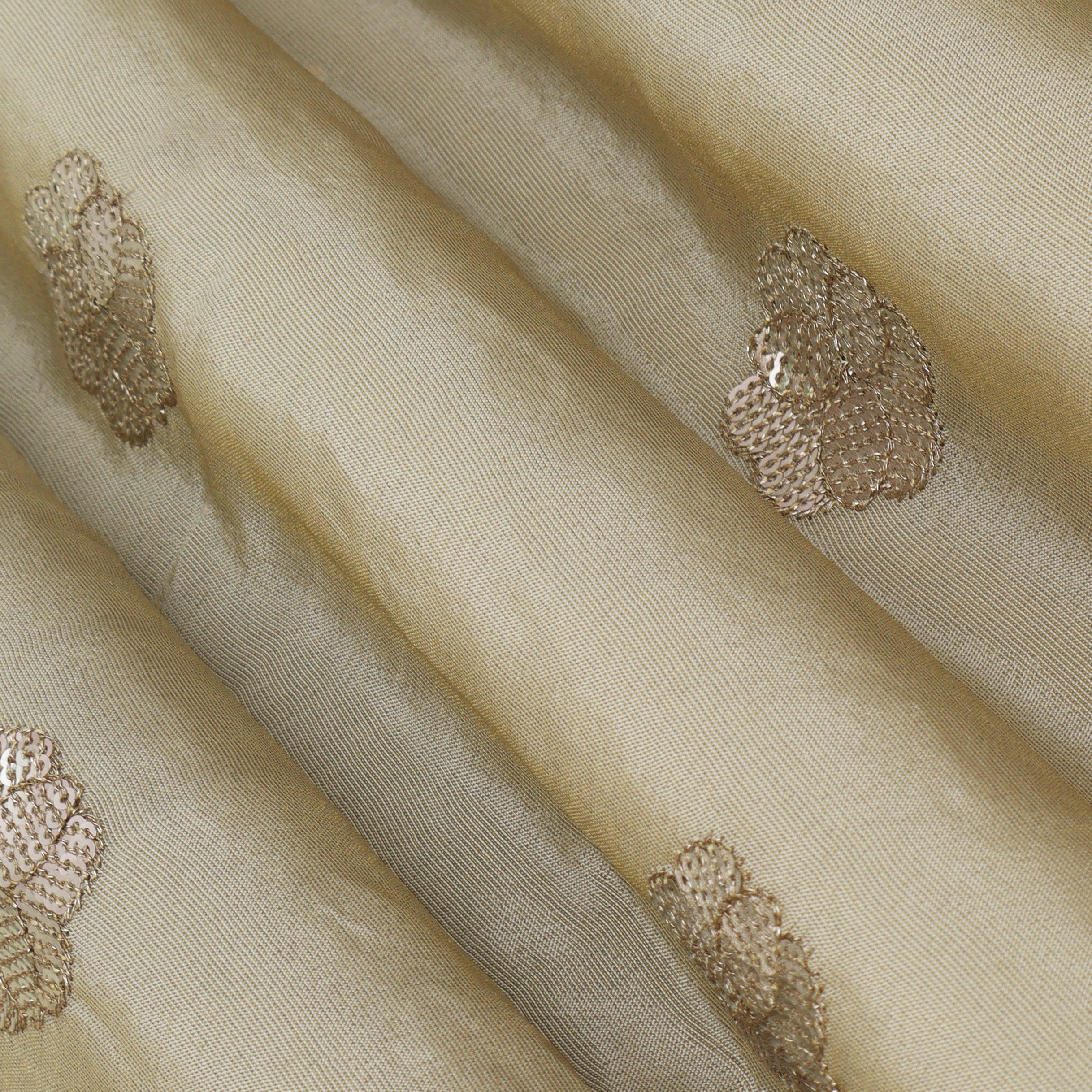 Beige Color Tissue Boota Fabric – KC Creations