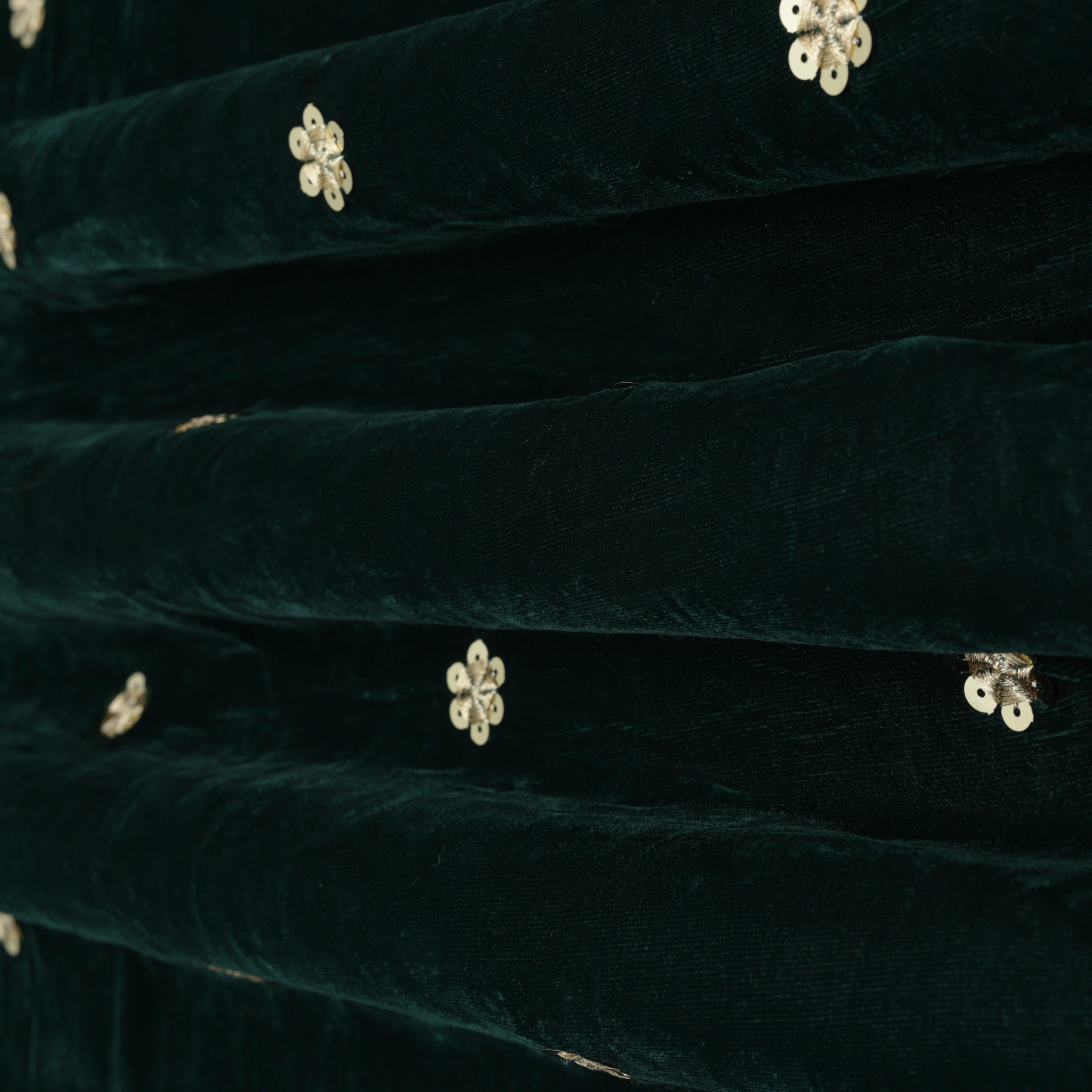 Bottle Green Color Velvet Booti Embroidery Fabric – KC Creations