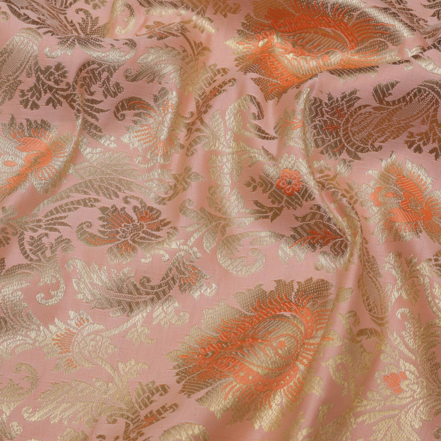 PEACH Color Fabric SATIN BROCADE – KC Creations