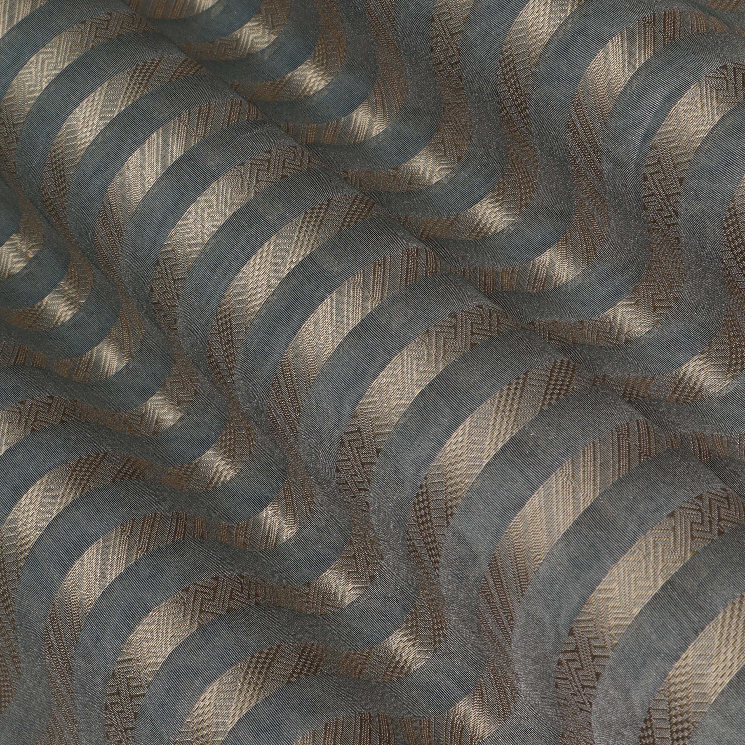 Grey Color Tissue Stripe Fabric – KC Creations